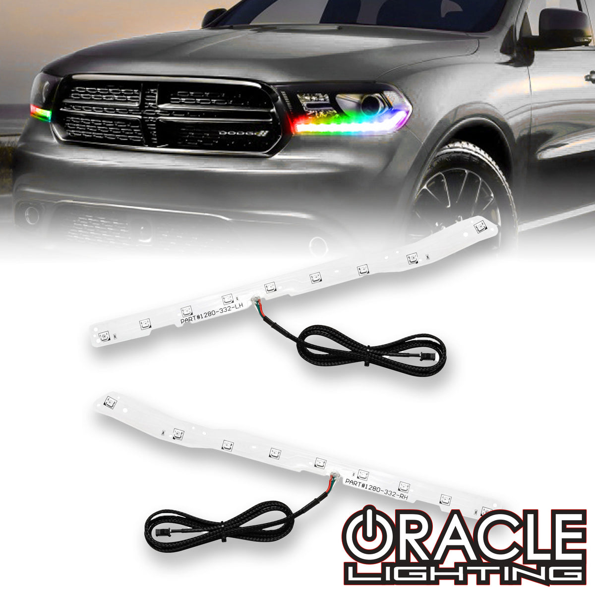 2016-2020 Dodge Durango Dynamic ColorSHIFT® RGB Headlight DRL Kit ...