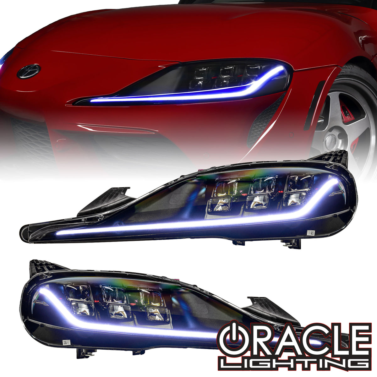 2020-2024 Toyota Supra GR ColorSHIFT® RGB+A Headlight DRL Upgrade Kit ...