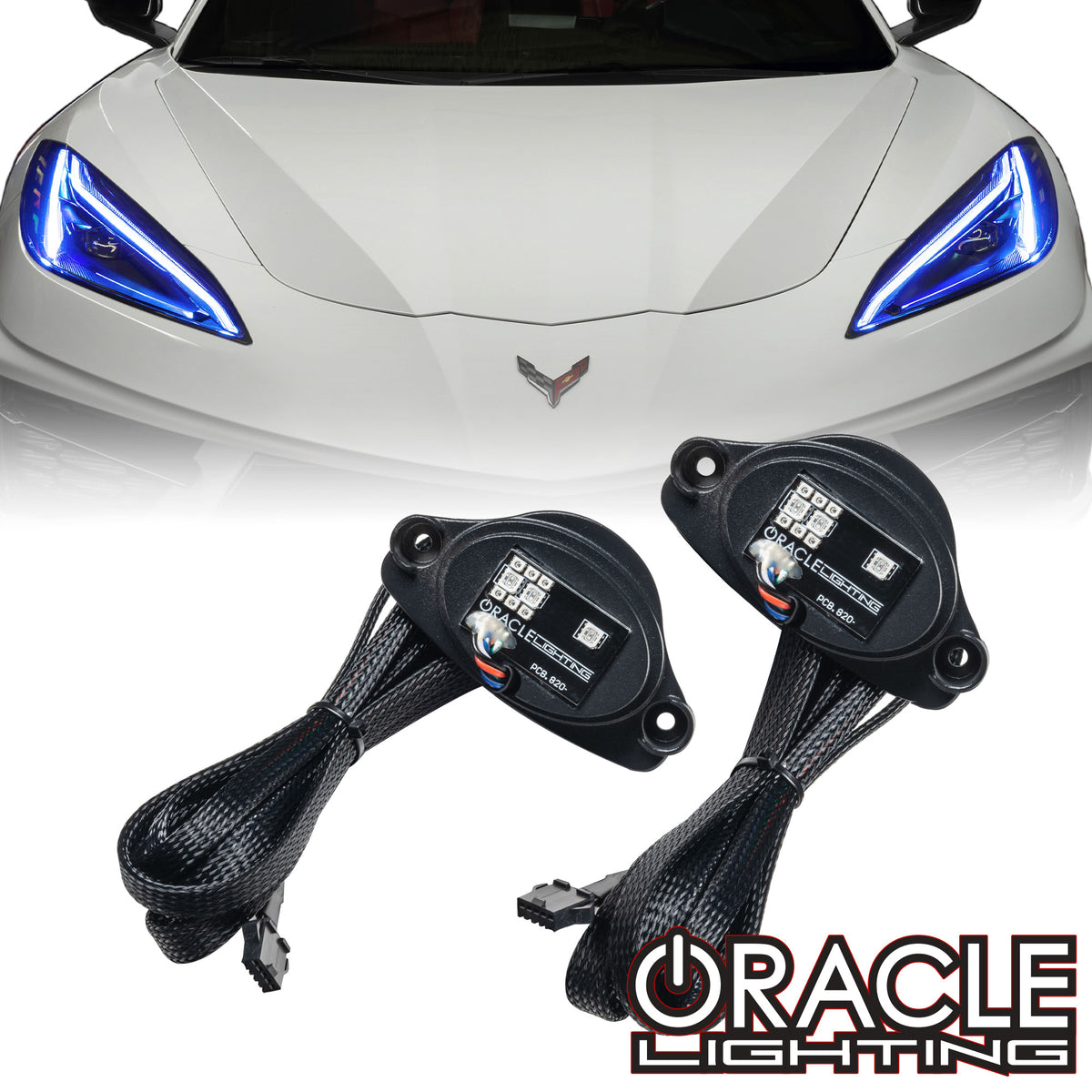 2020-2024 Chevrolet C8 Corvette ColorSHIFT® RGB+A LED Headlight DRL ...