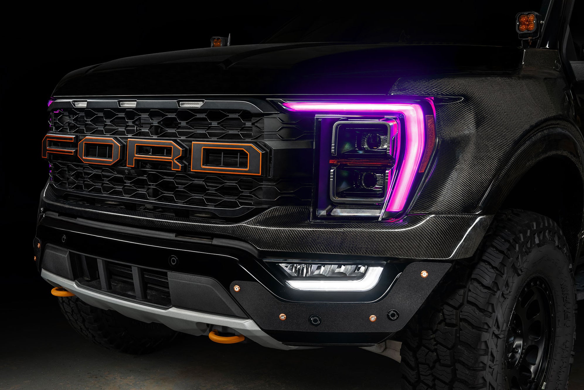 2021-2023 Ford F-150 ColorSHIFT® RGB+W Headlight DRL Upgrade Kit ...