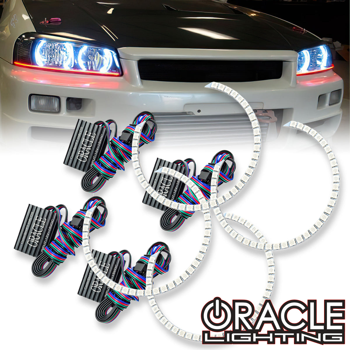 1998-2001 Nissan Skyline R34/GTR LED Headlight Halo Kit | ORACLE Lighting