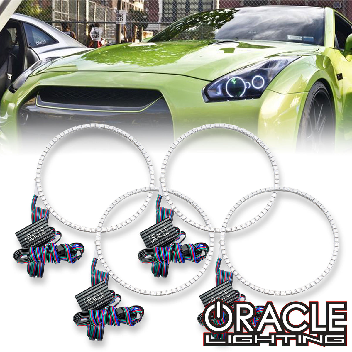 2009-2013 Nissan GTR LED Headlight Halo Kit | ORACLE Lighting