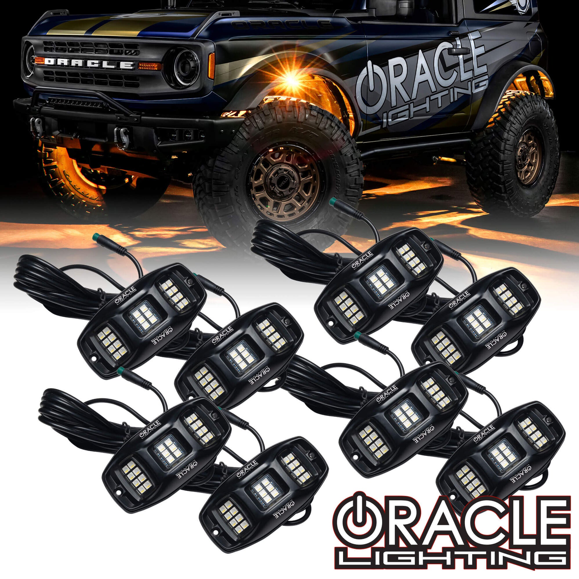 ColorSHIFT® Underbody RGB+W Rock Light Kit 8PCS | ORACLE Lighting