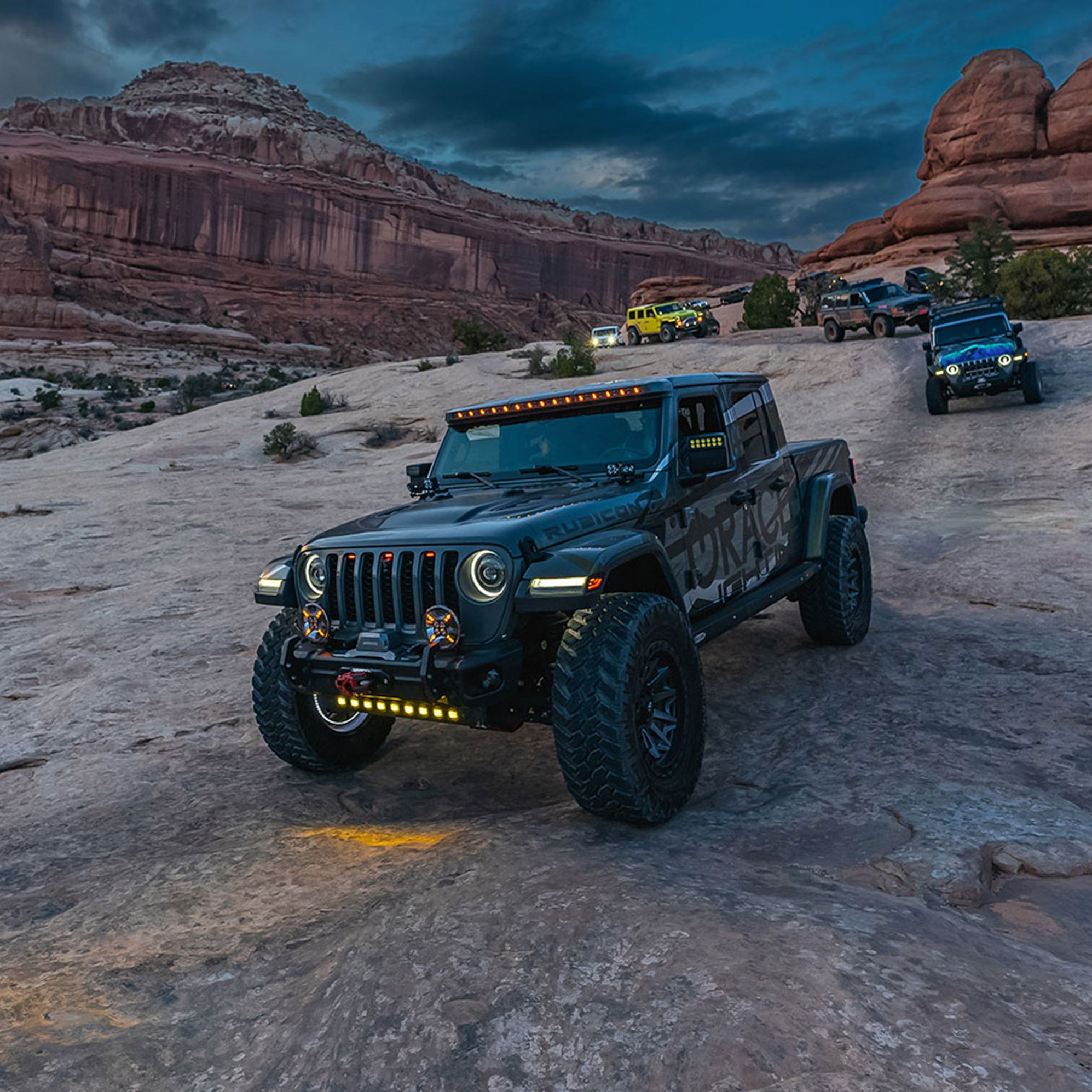 Integrated Windshield Roof LED Light Bar Jeep Wrangler JL & Gladiator ...