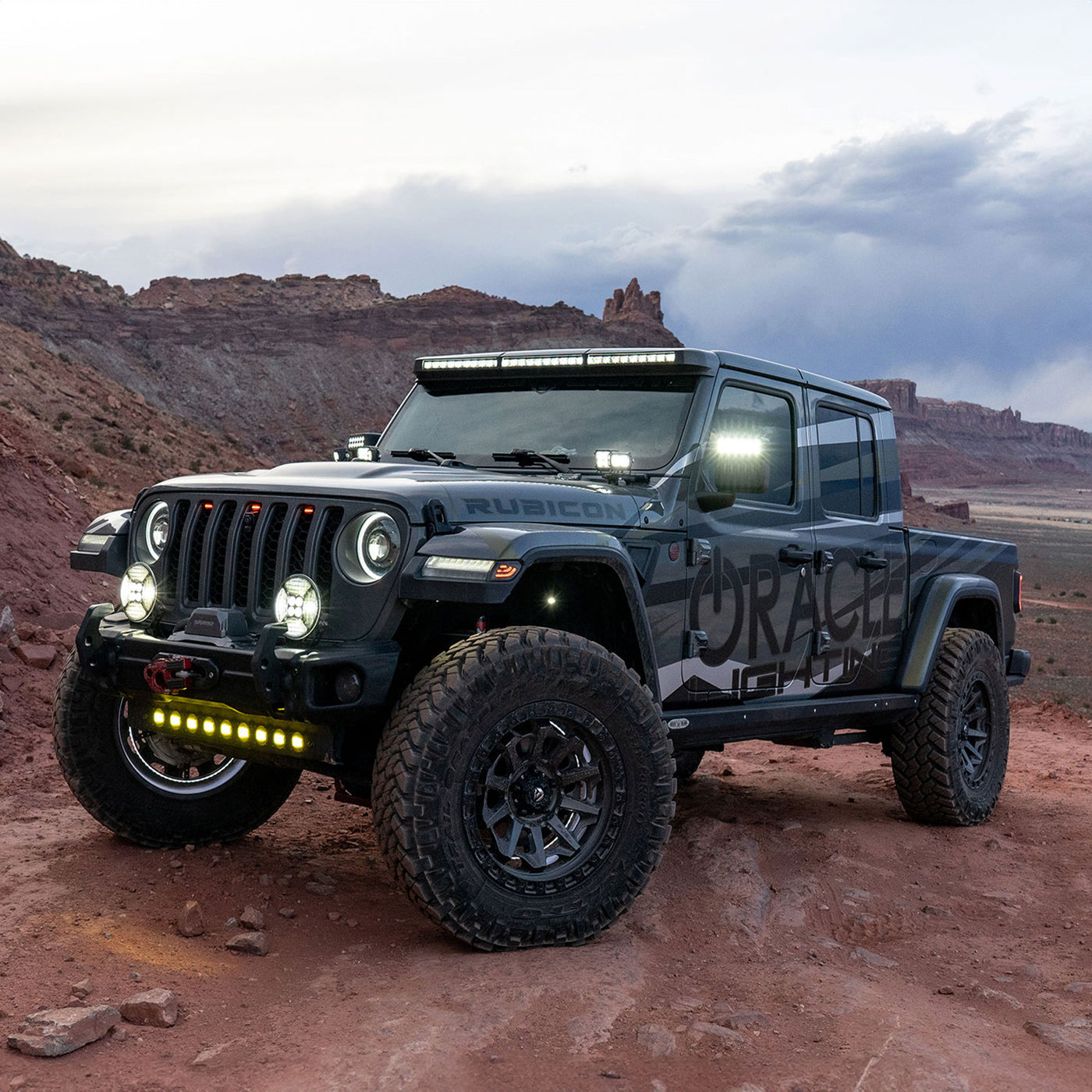 Integrated Windshield Roof LED Light Bar Jeep Wrangler JL & Gladiator ...