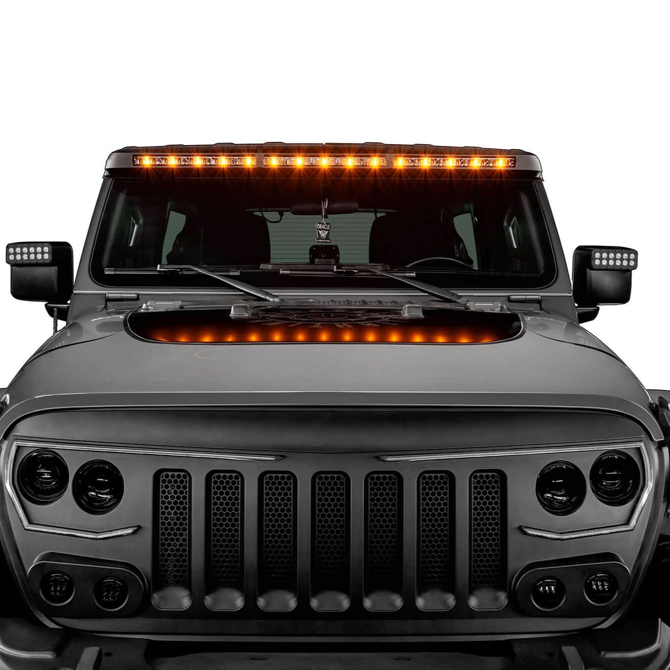 Integrated Windshield Roof LED Light Bar Jeep Wrangler JL & Gladiator ...