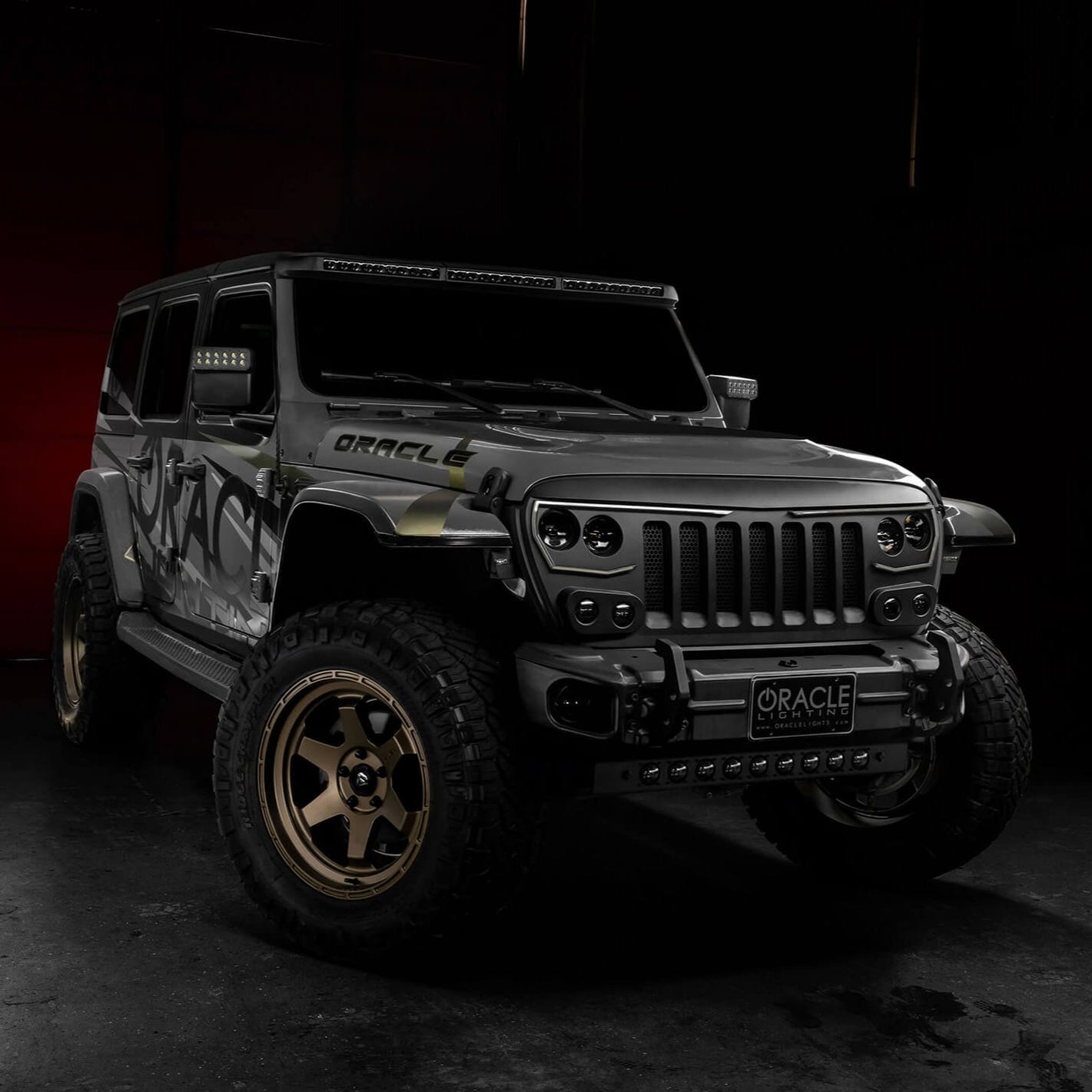 Integrated Windshield Roof LED Light Bar Jeep Wrangler JL & Gladiator ...