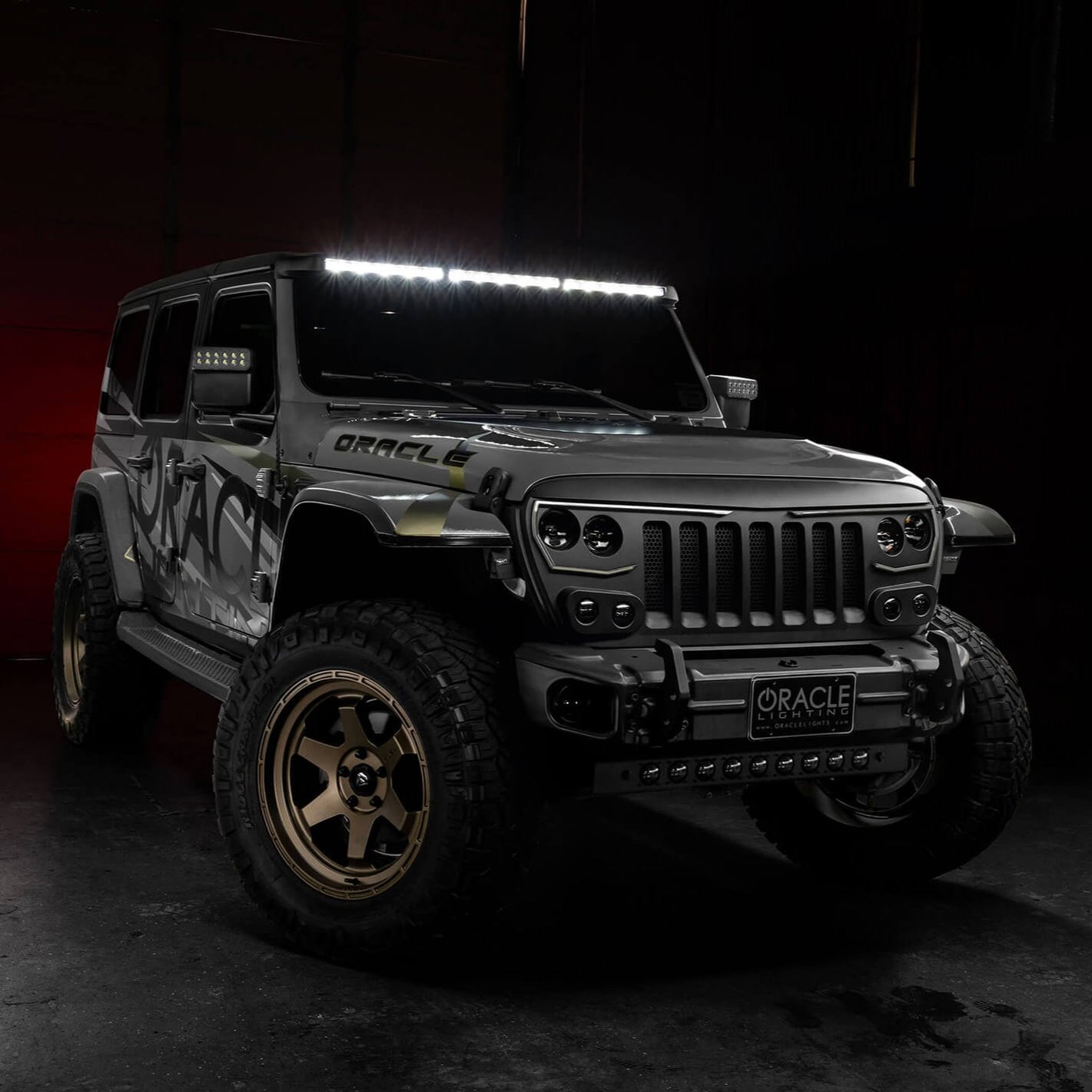 Integrated Windshield Roof LED Light Bar Jeep Wrangler JL & Gladiator ...