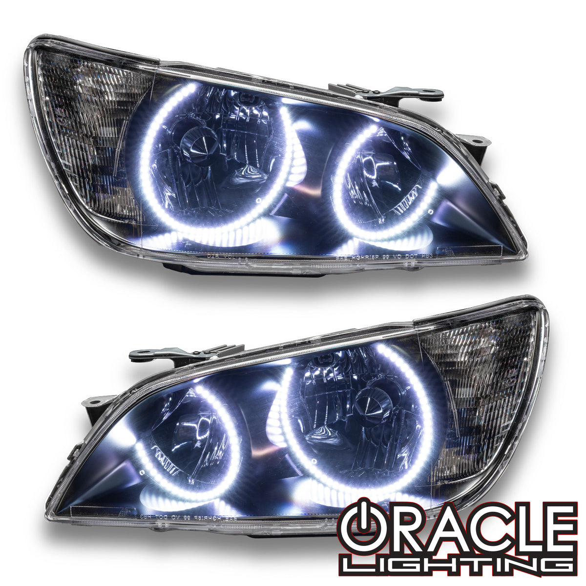 2001-2005 Lexus IS300 Pre-Assembled Halo Headlights-HID-Black Housing ...