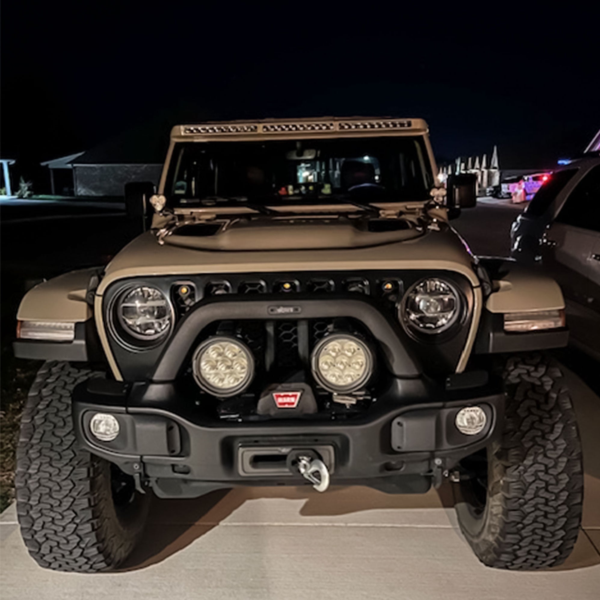 Integrated Windshield Roof LED Light Bar Jeep Wrangler JL & Gladiator ...