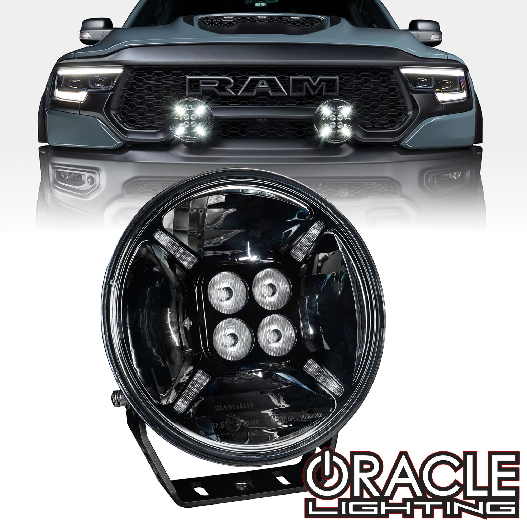ORACLE Lighting 7" Multifunction 60W Round LED Spotlight – Post Mount