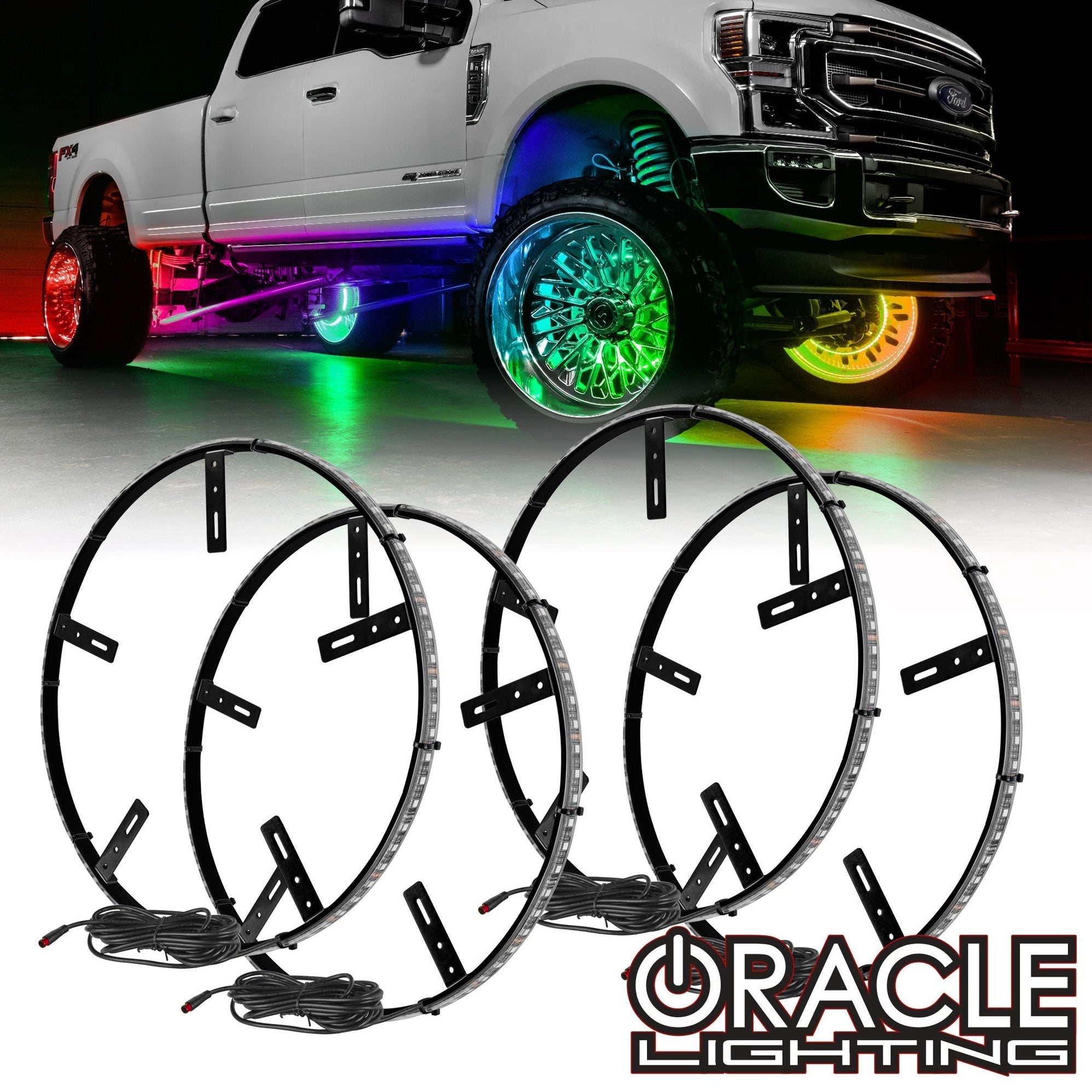 LED Illuminated Wheel Rings - Dynamic ColorSHIFT® | ORACLE Lighting