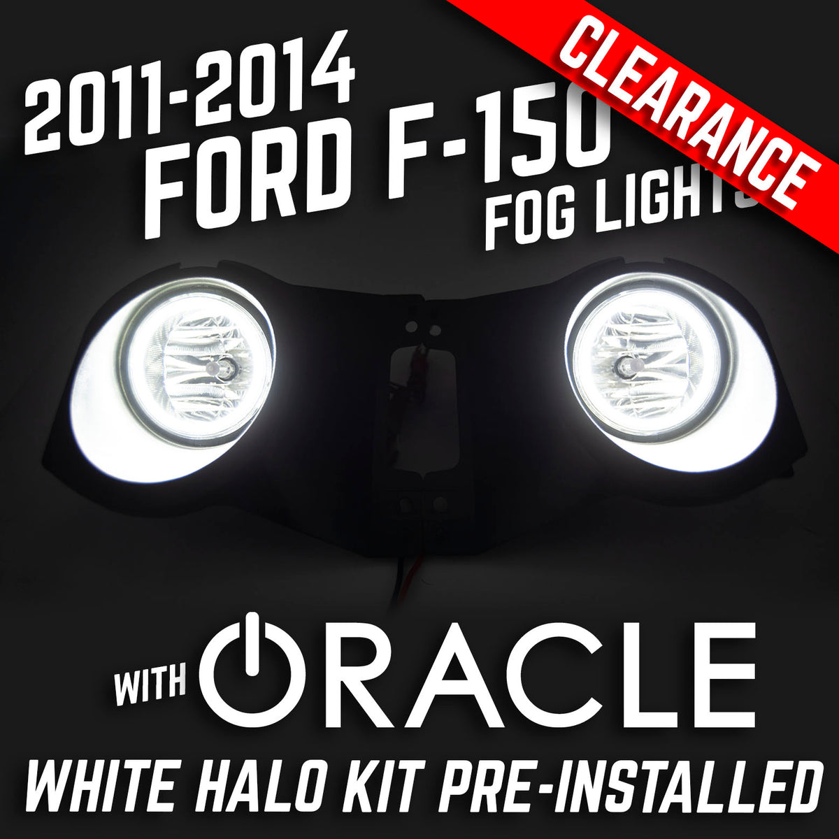 2011-2014 FORD F-150 Fog Lights - ORACLE White Plasma LED Halos Pre-In ...