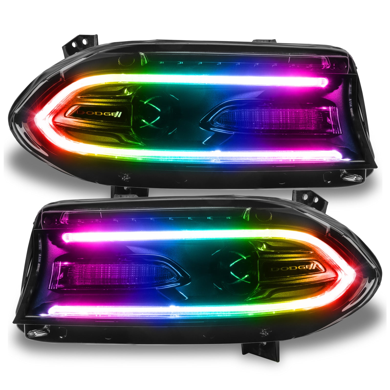 2015-2021 Dodge Charger ColorSHIFT® RGB+W Headlight DRL Upgrade Kit ...